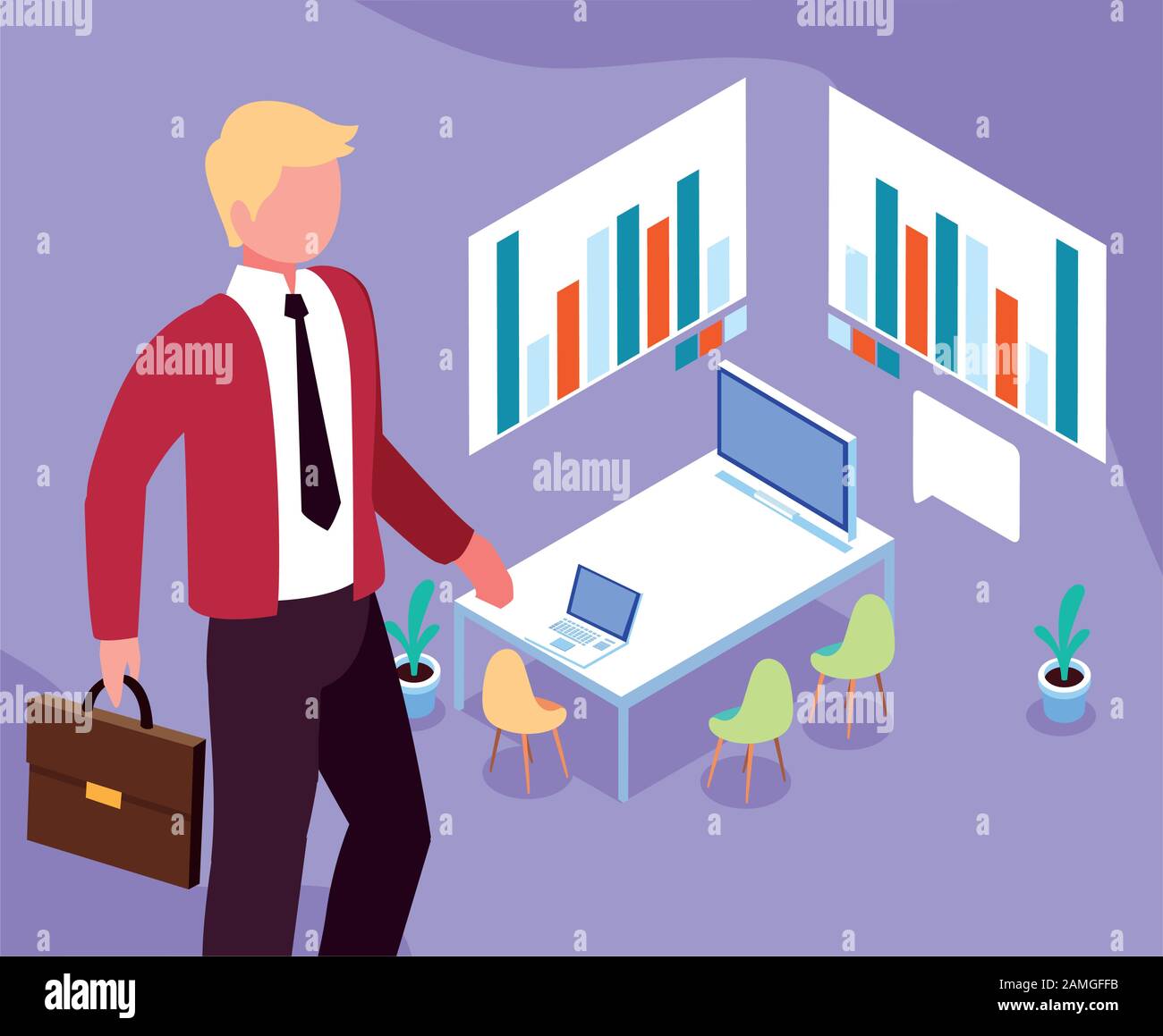 Digital agency working Stock Vector Images - Alamy