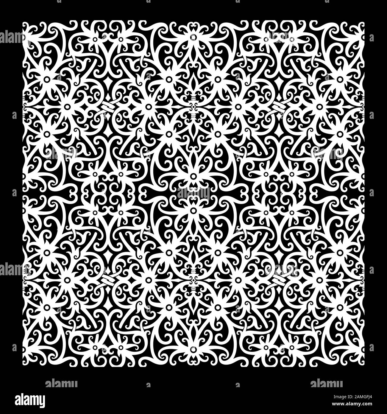 indonesia borneo kalimantan dayak ornament motif. fully editable, easy ...