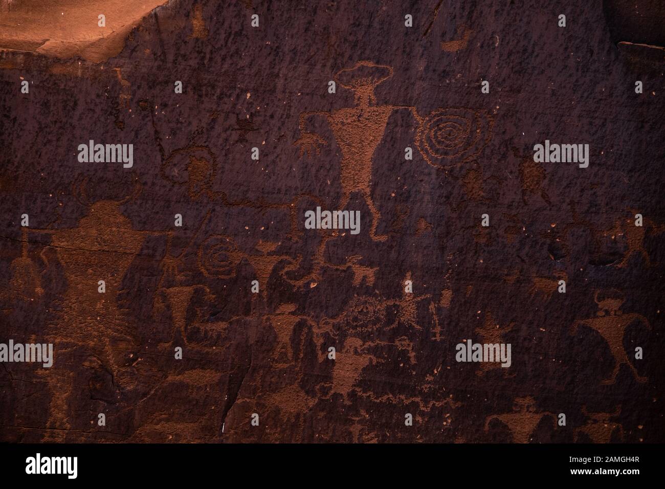 Native American Petroglyphs outside Moab, Utah USA Stock Photo - Alamy