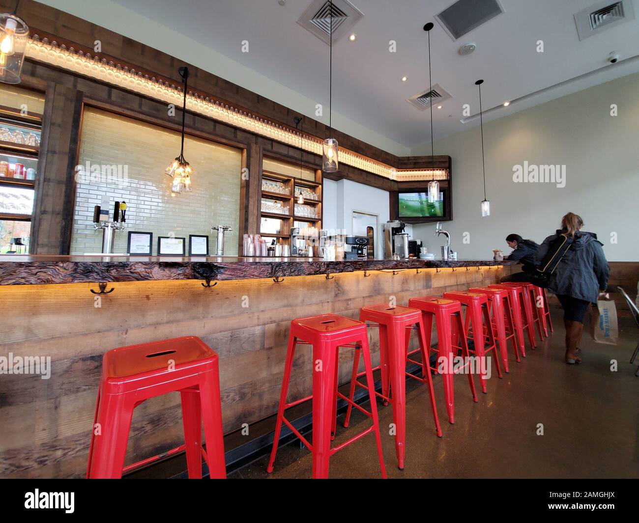 Interior of roam artisan burgers restaurant hi-res stock photography ...