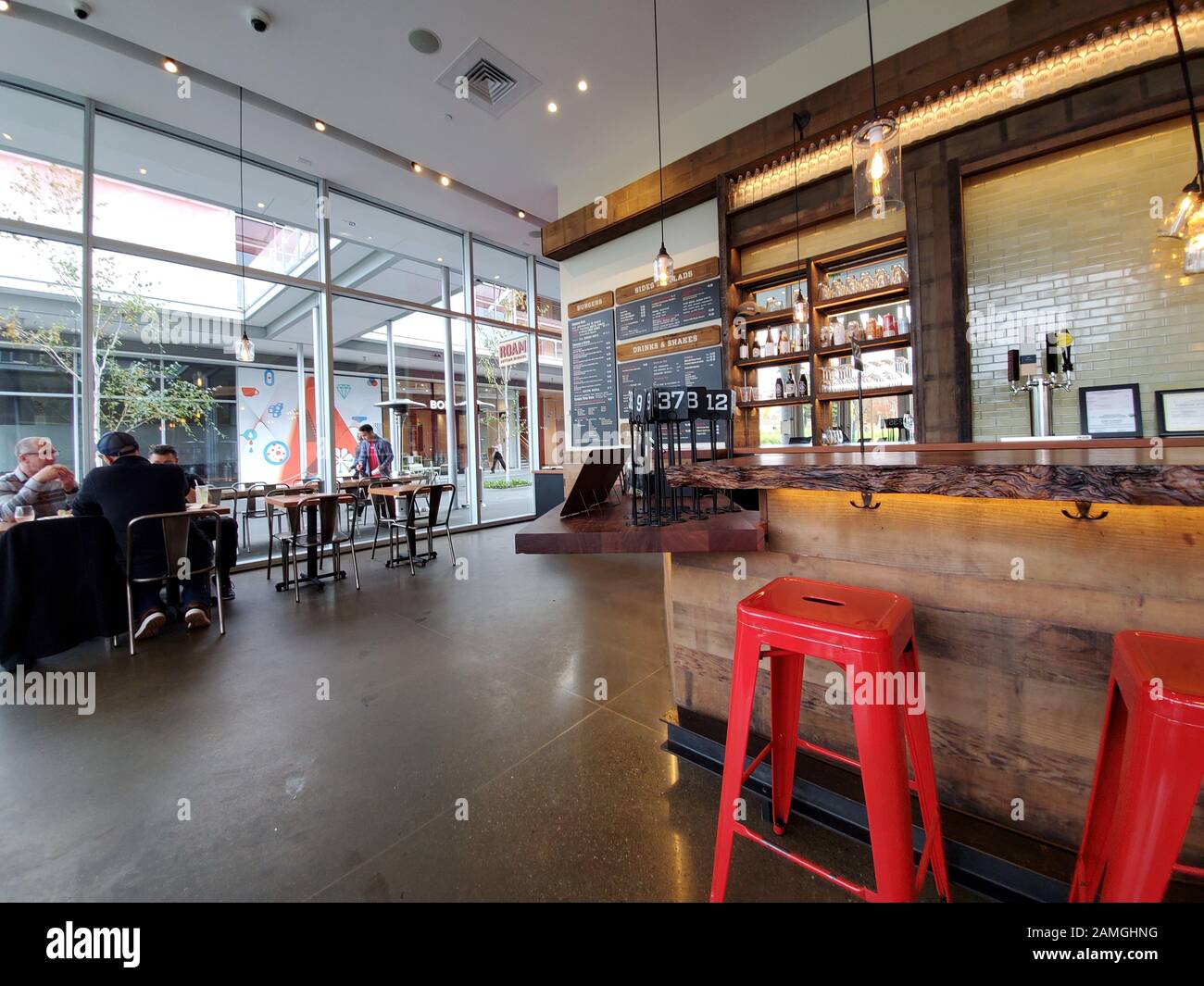 Interior of roam artisan burgers restaurant hi-res stock photography ...