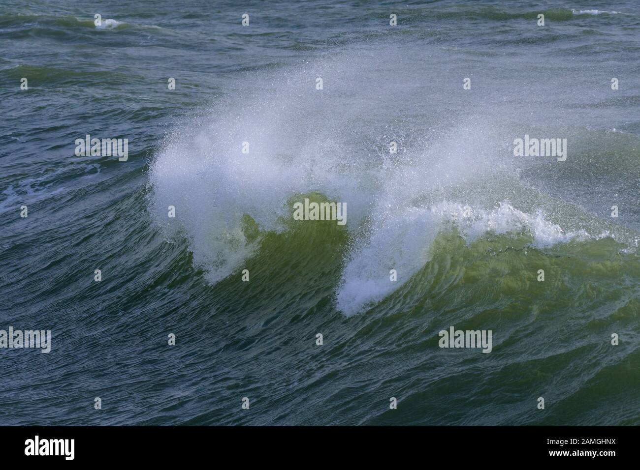 Breaking Wave, Vorupor, Nationalpark Thy, Thisted, North Sea, North ...