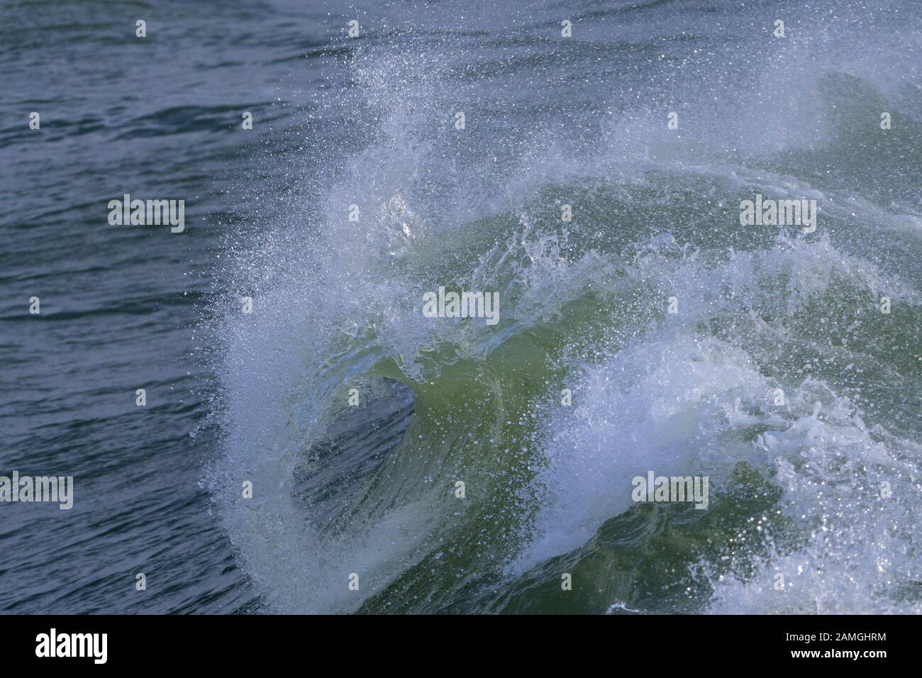 Breaking Wave, Vorupor, Nationalpark Thy, Thisted, North Sea, North ...