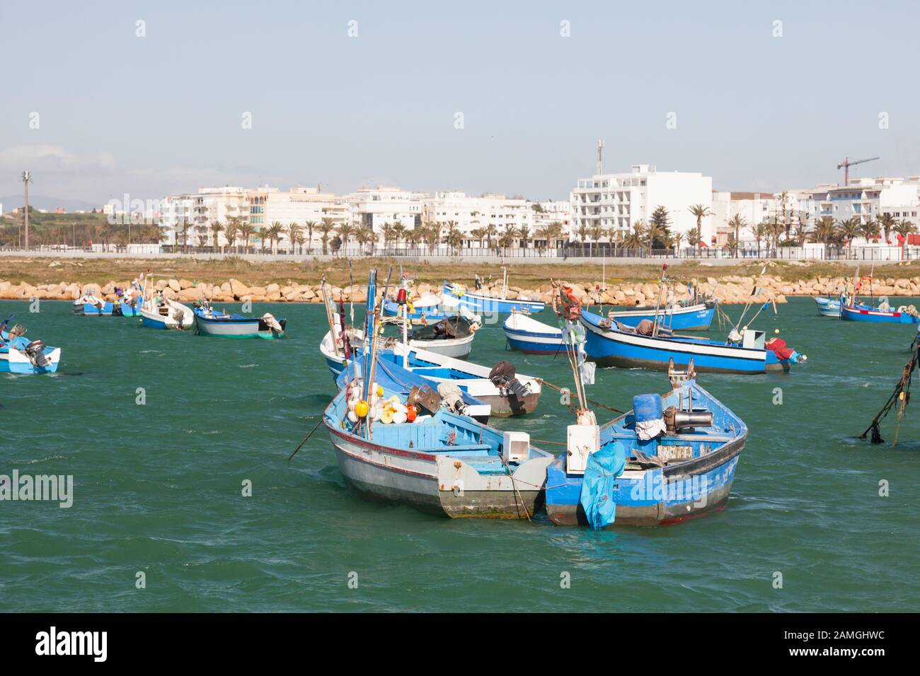 Traditional moroccan boats hi-res stock photography and images - Alamy
