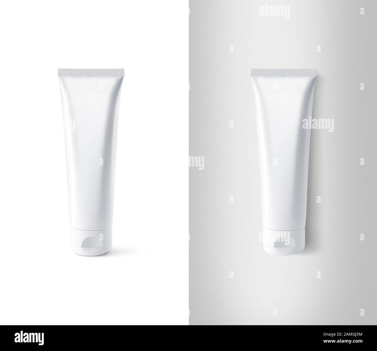 Blank white tube design mockup set, isolated, clipping path Stock Photo ...