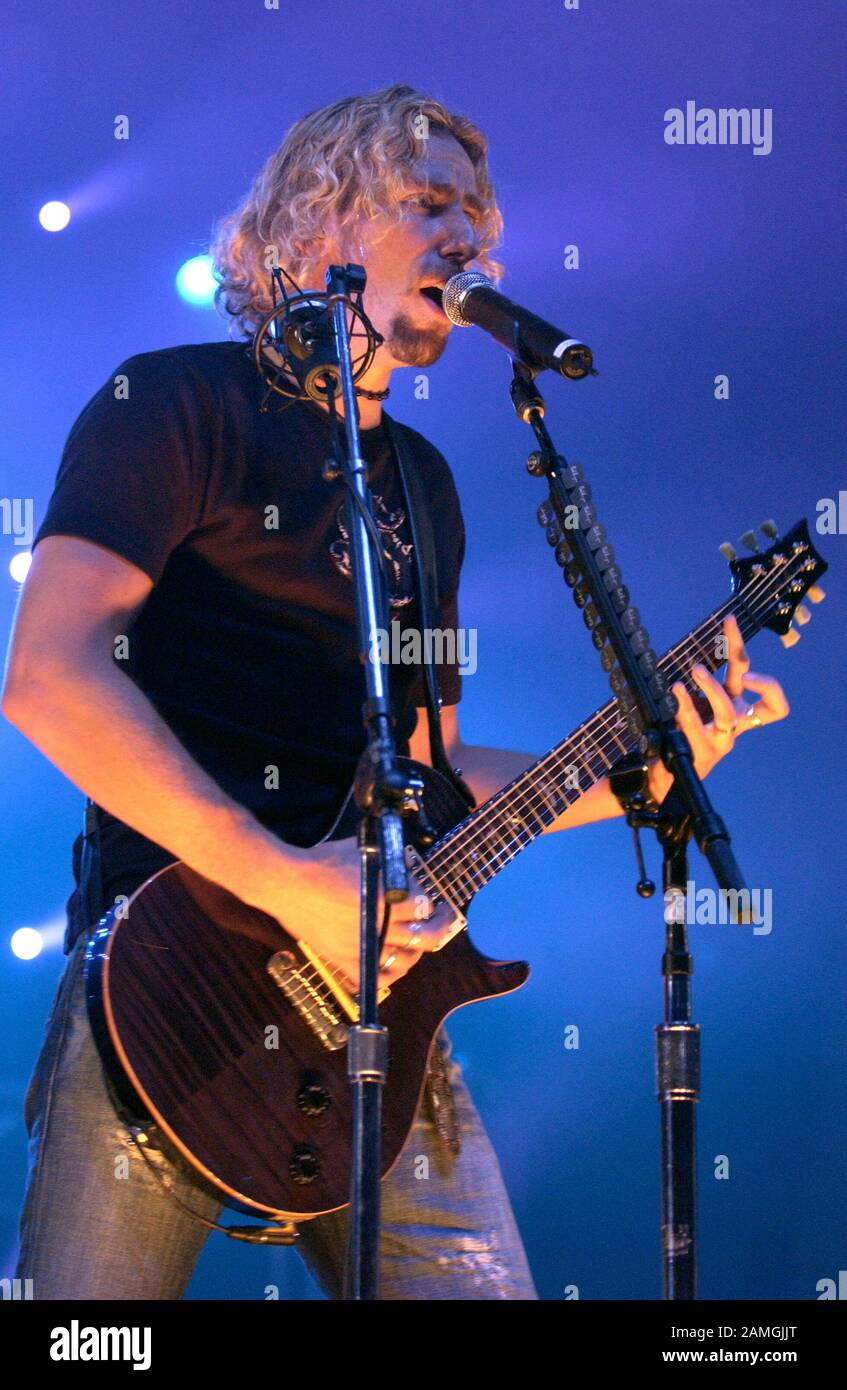 Milan Italy 03/12/2003 live concert of the Nickelback at the Palamadza ...