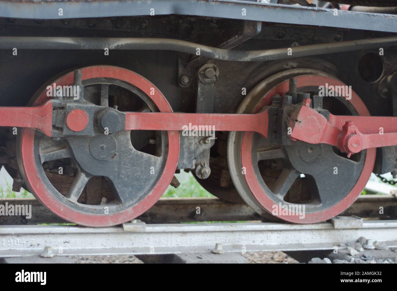 Steam locomotive wheels Stock Photo - Alamy