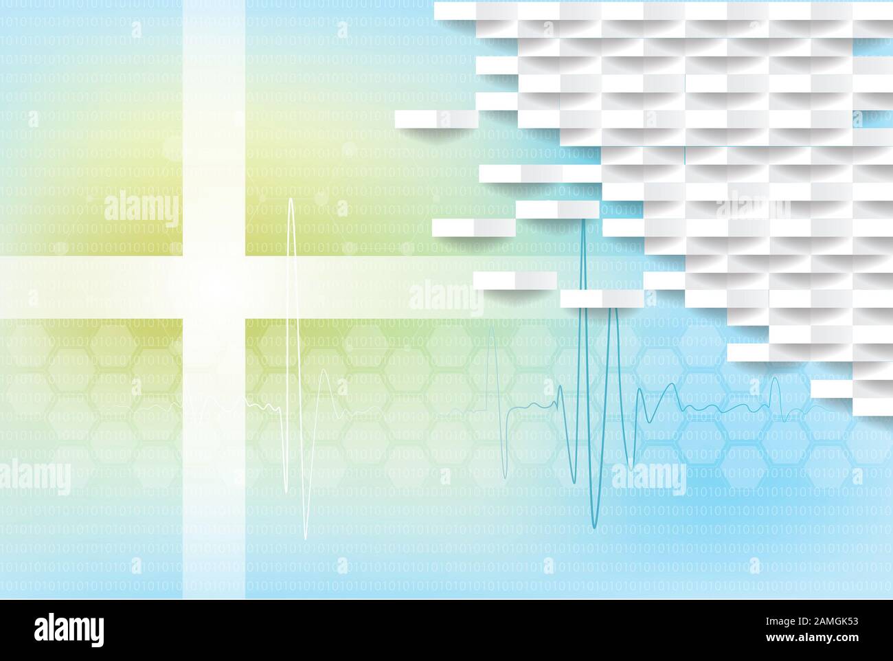 Geometric symbol background In blue tones (medical Stock Photo - Alamy