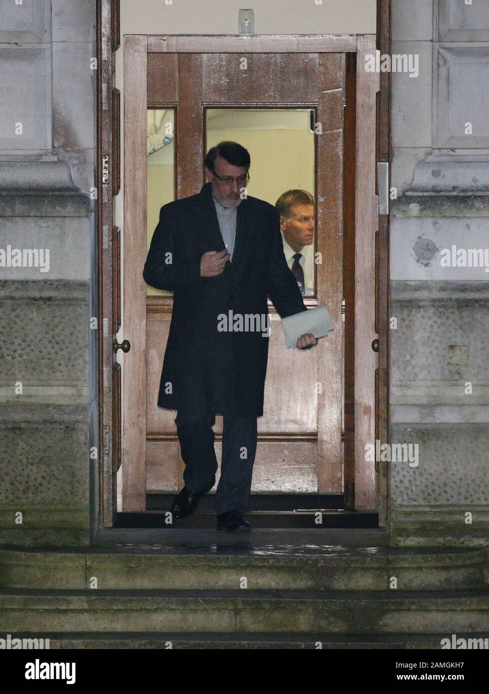 Hamid Baeidinejad, Iranian ambassador to the UK, leaves the Foreign and ...