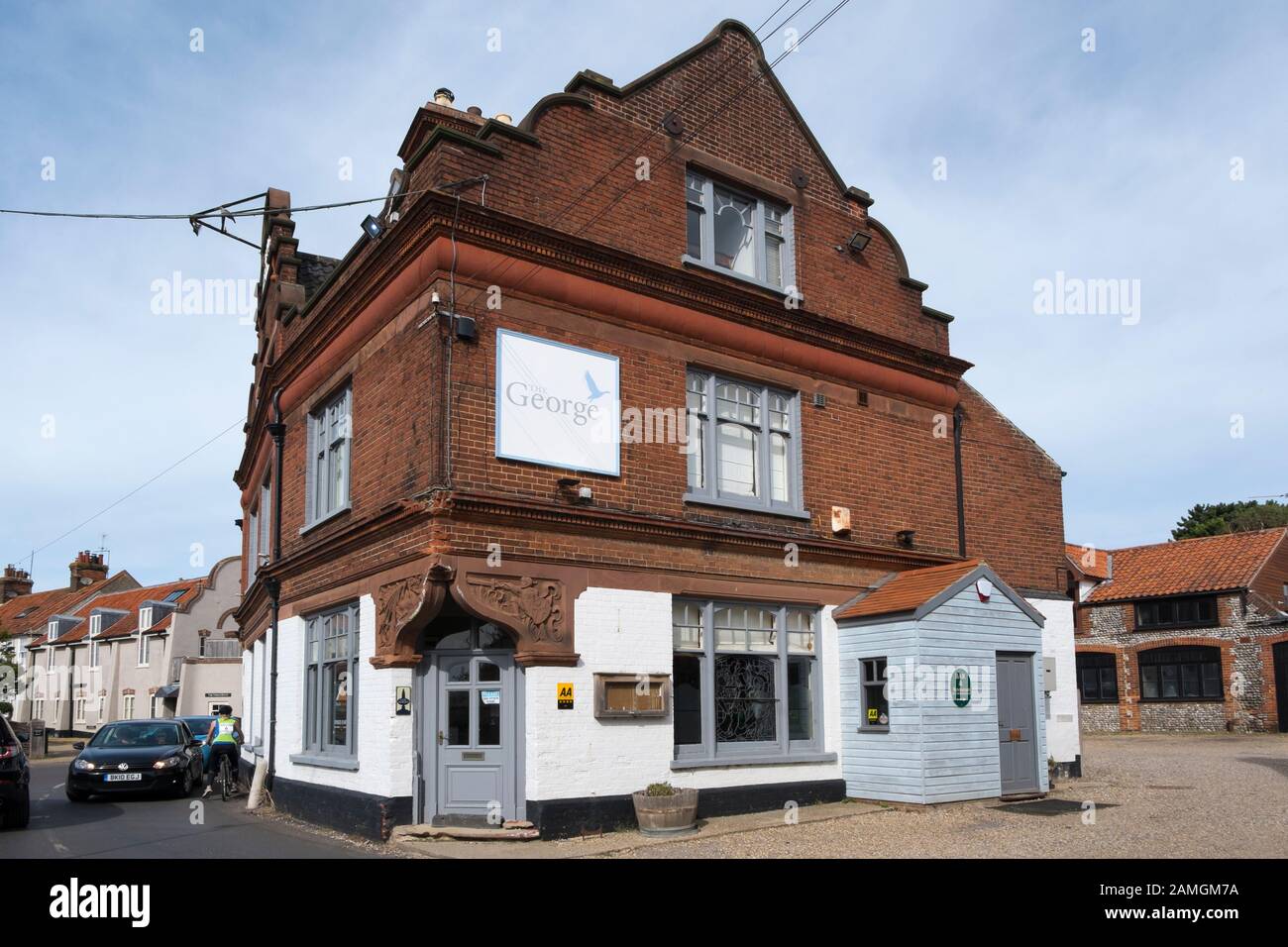 The George pub in the village of Cley Next The Sea, North Norfolk, UK ...