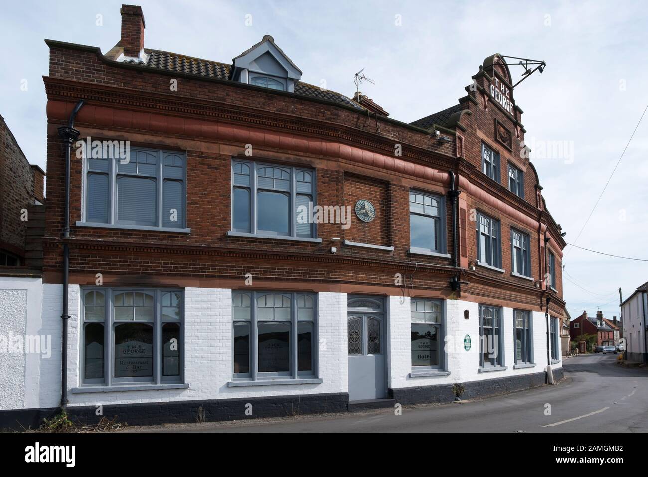 The George pub in the village of Cley Next The Sea, North Norfolk, UK ...