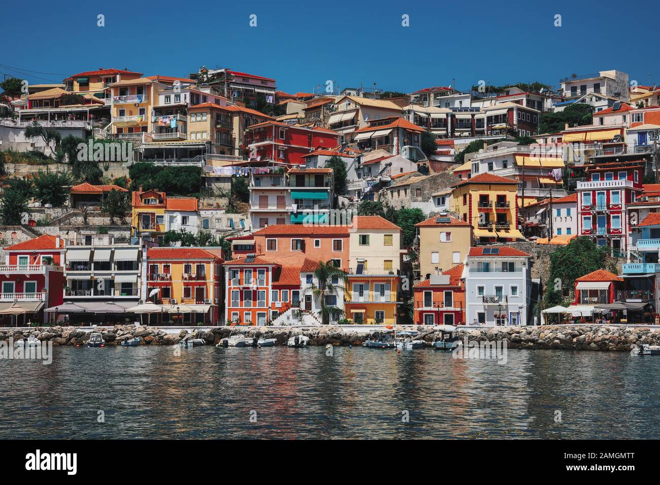 Beautiful colorful coastal town Parga in Greece ,Epirus Stock Photo - Alamy