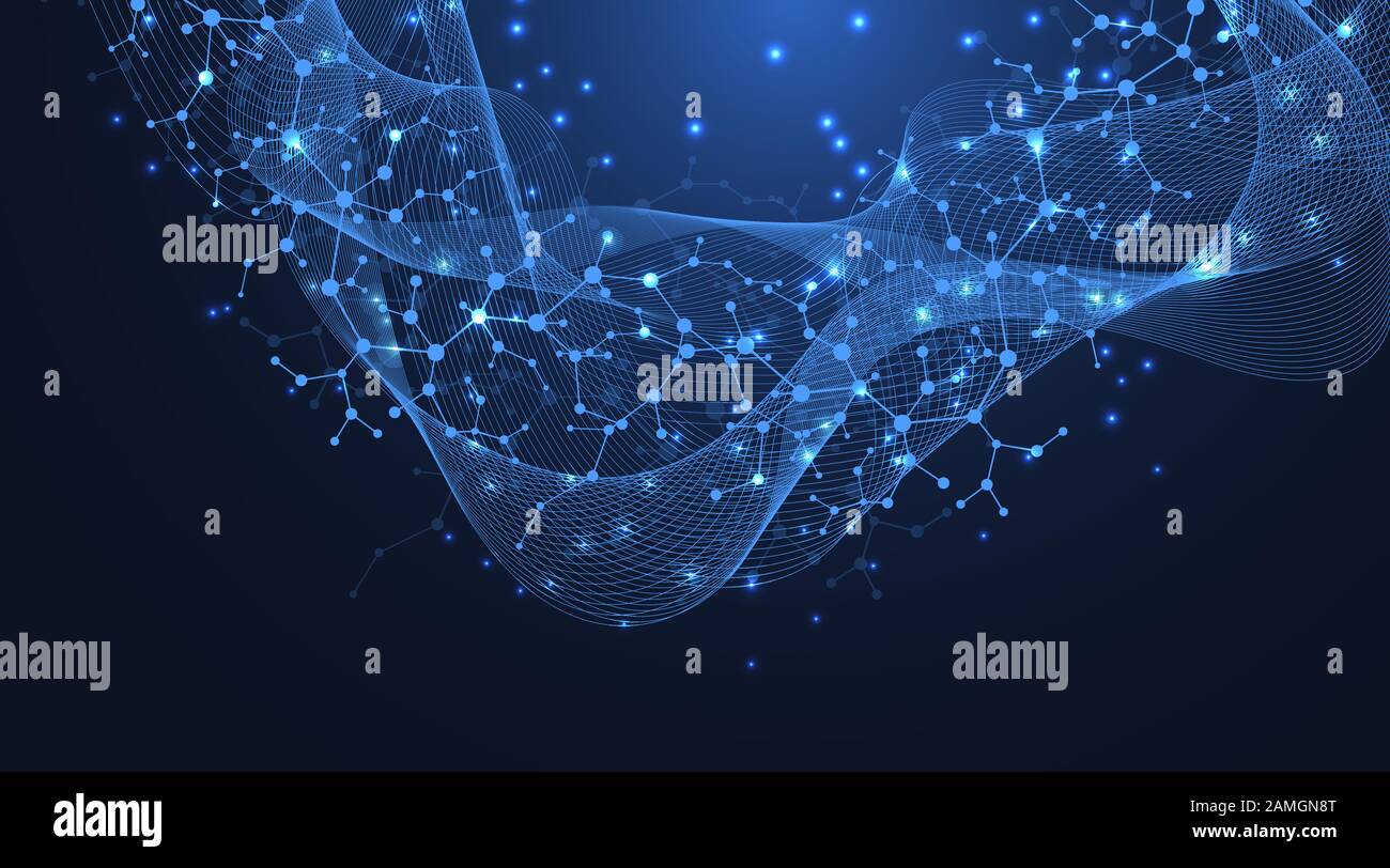 Abstract medical background DNA research, molecule, genetics, genome ...