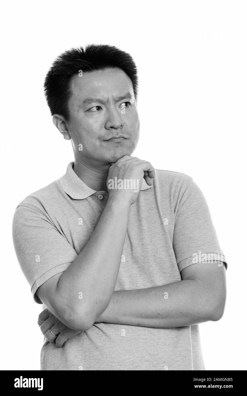 Pensive japanese Black and White Stock Photos & Images - Alamy