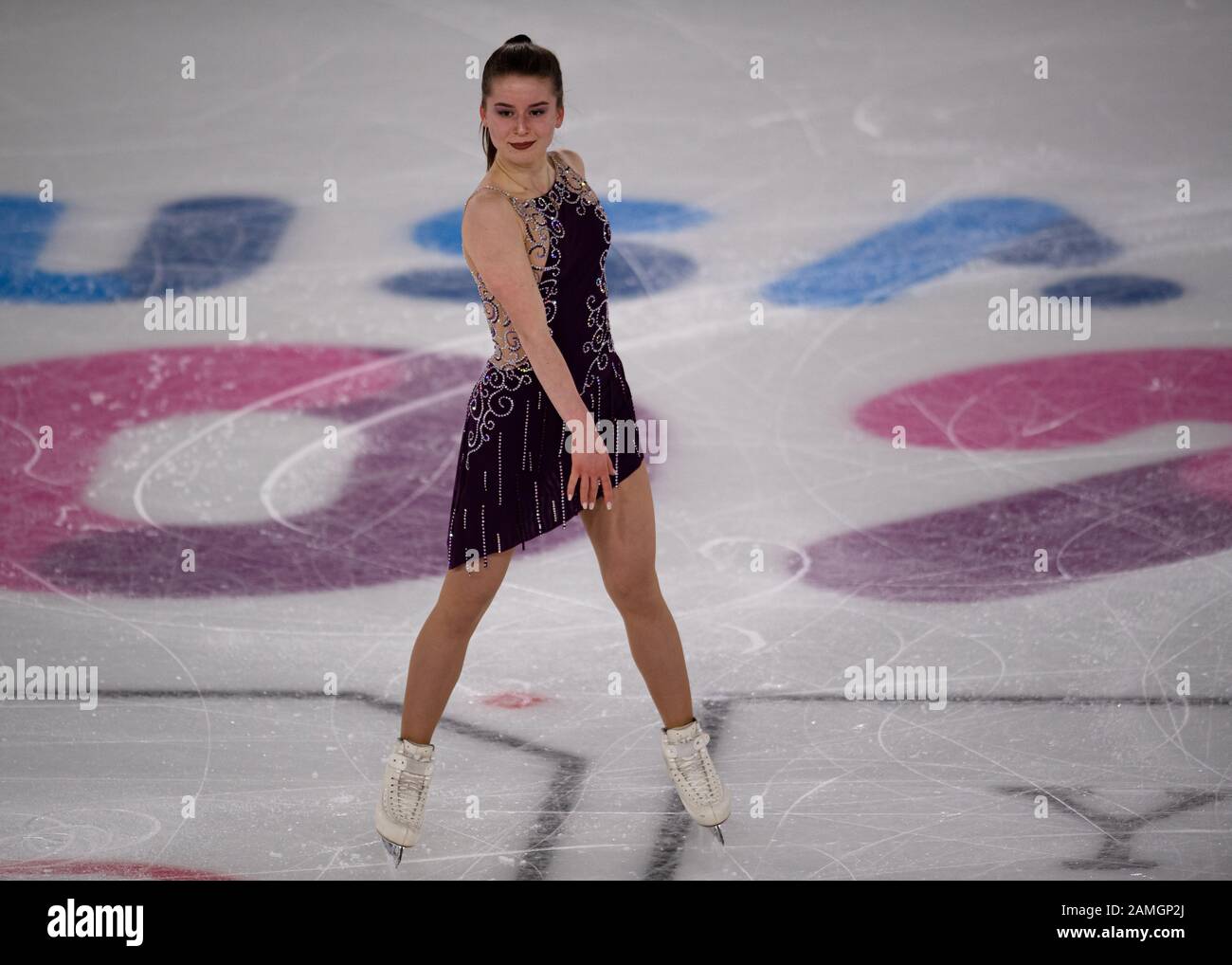 Lausanne, Switzerland. 13th, Jan 2020 URUSHADZE Alina (GEO) competes in ...