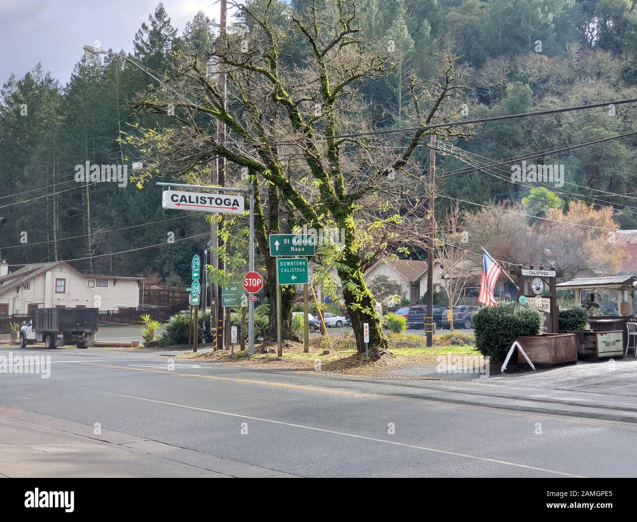 Downtown calistoga california in napa hi-res stock photography and ...