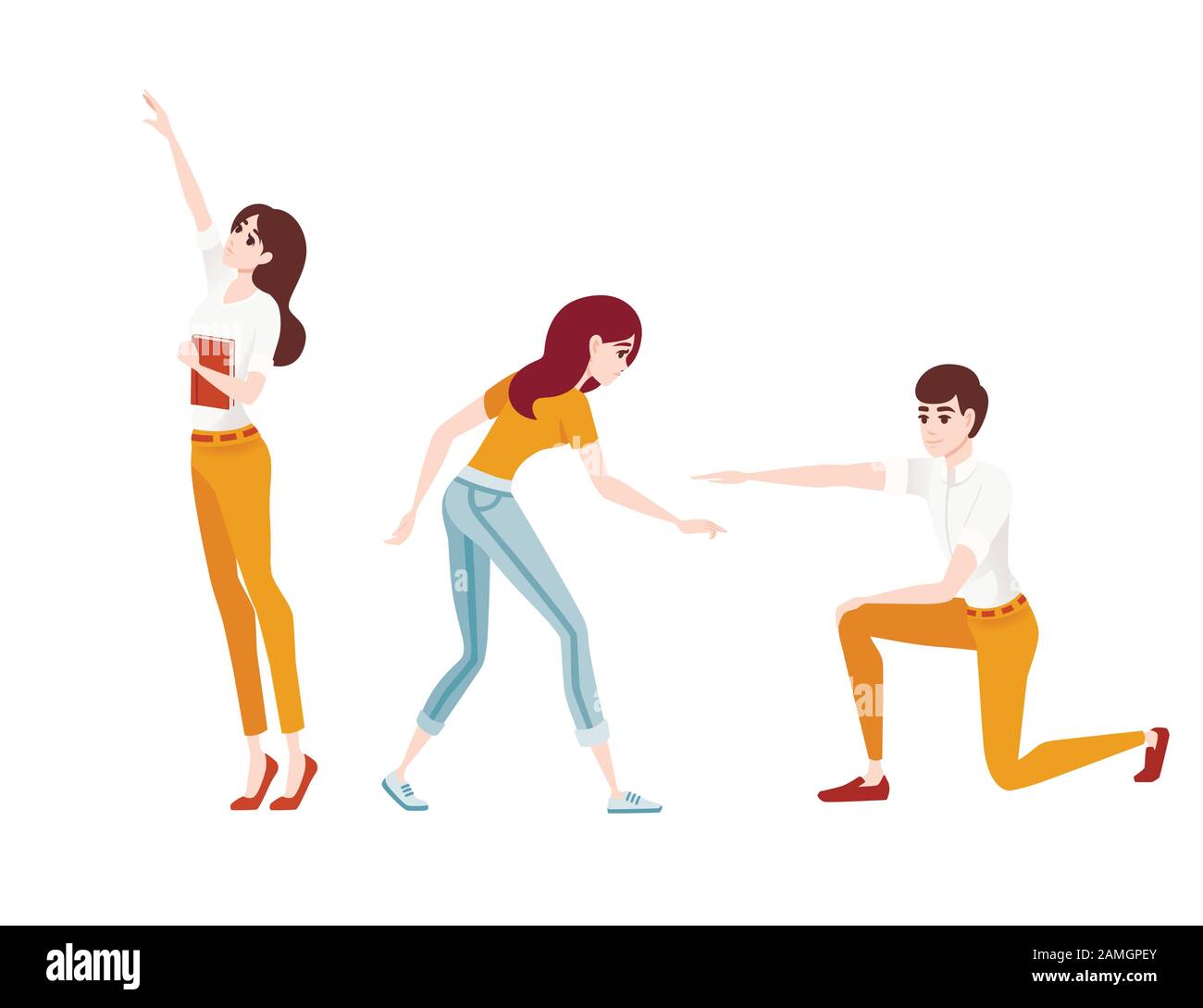 Cartoon man pointing way hi-res stock photography and images - Alamy