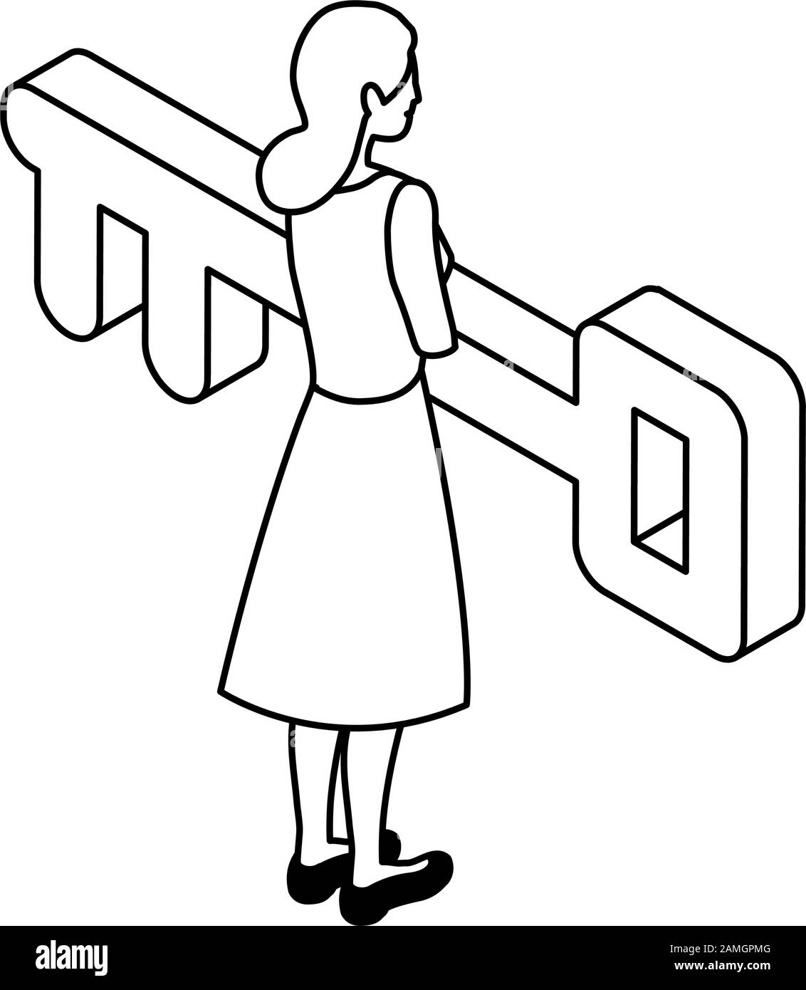 Female secret silhouette Stock Vector Images - Alamy