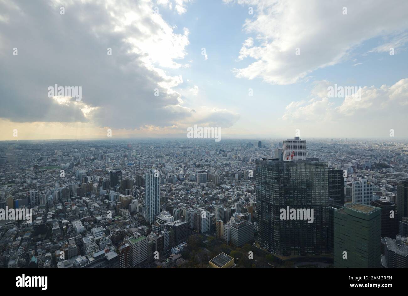 City view from the top of the second tower of the Tokyo Metropolitan ...