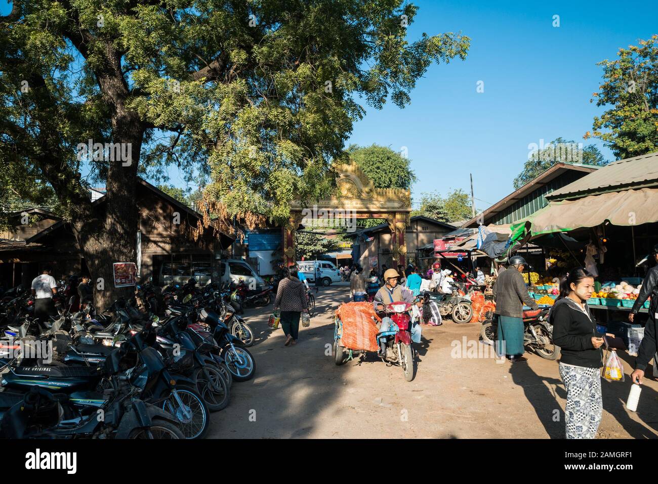 Market in Bagan, Mandalay Division, Myanmar, Asia Stock Photo - Alamy