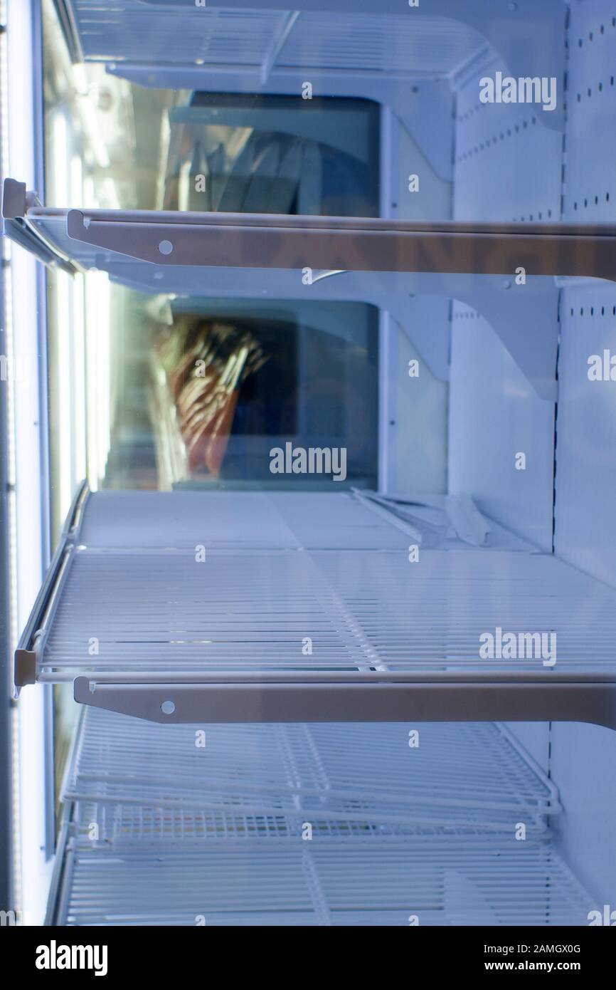 Empty supermarket refrigerator hi-res stock photography and images - Alamy