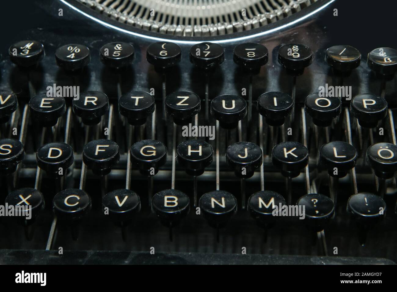 The detail picture of the old retro mechanical typewriter Stock Photo ...