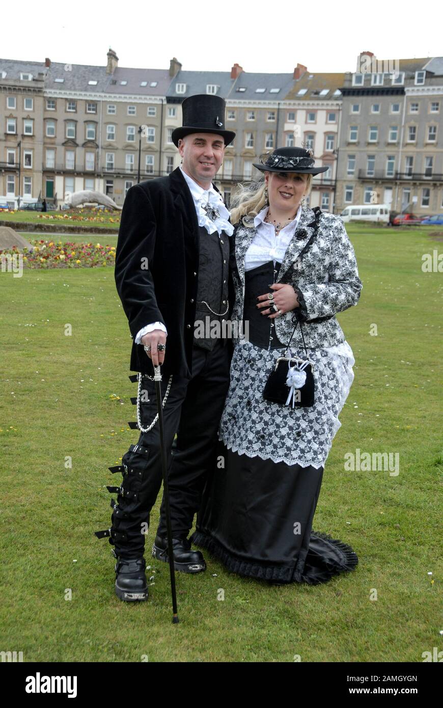 Goth Convention weekend at Whitby, North Yorkshire in Britain Hundreds ...