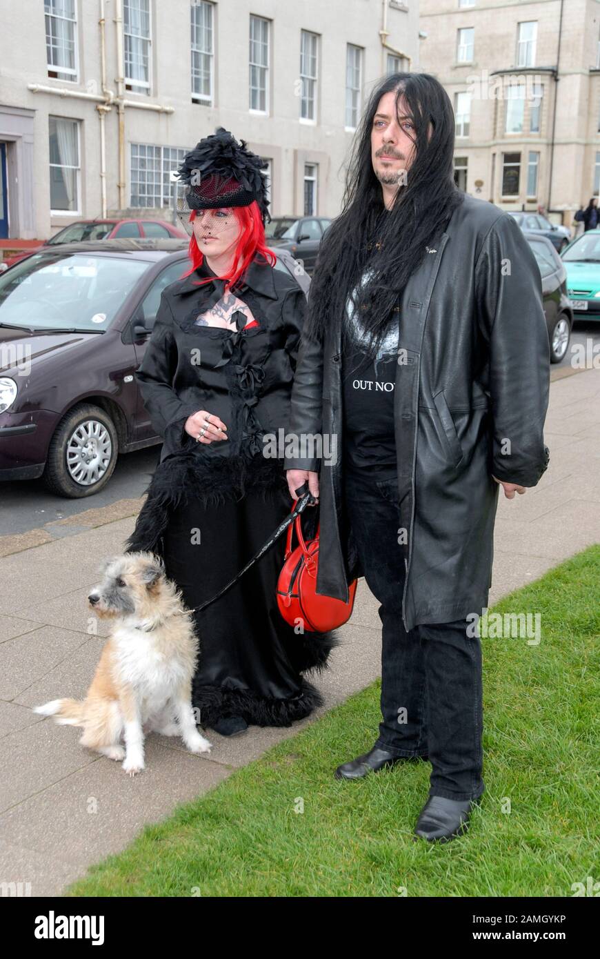 Goth Convention weekend at Whitby, North Yorkshire in Britain Hundreds ...