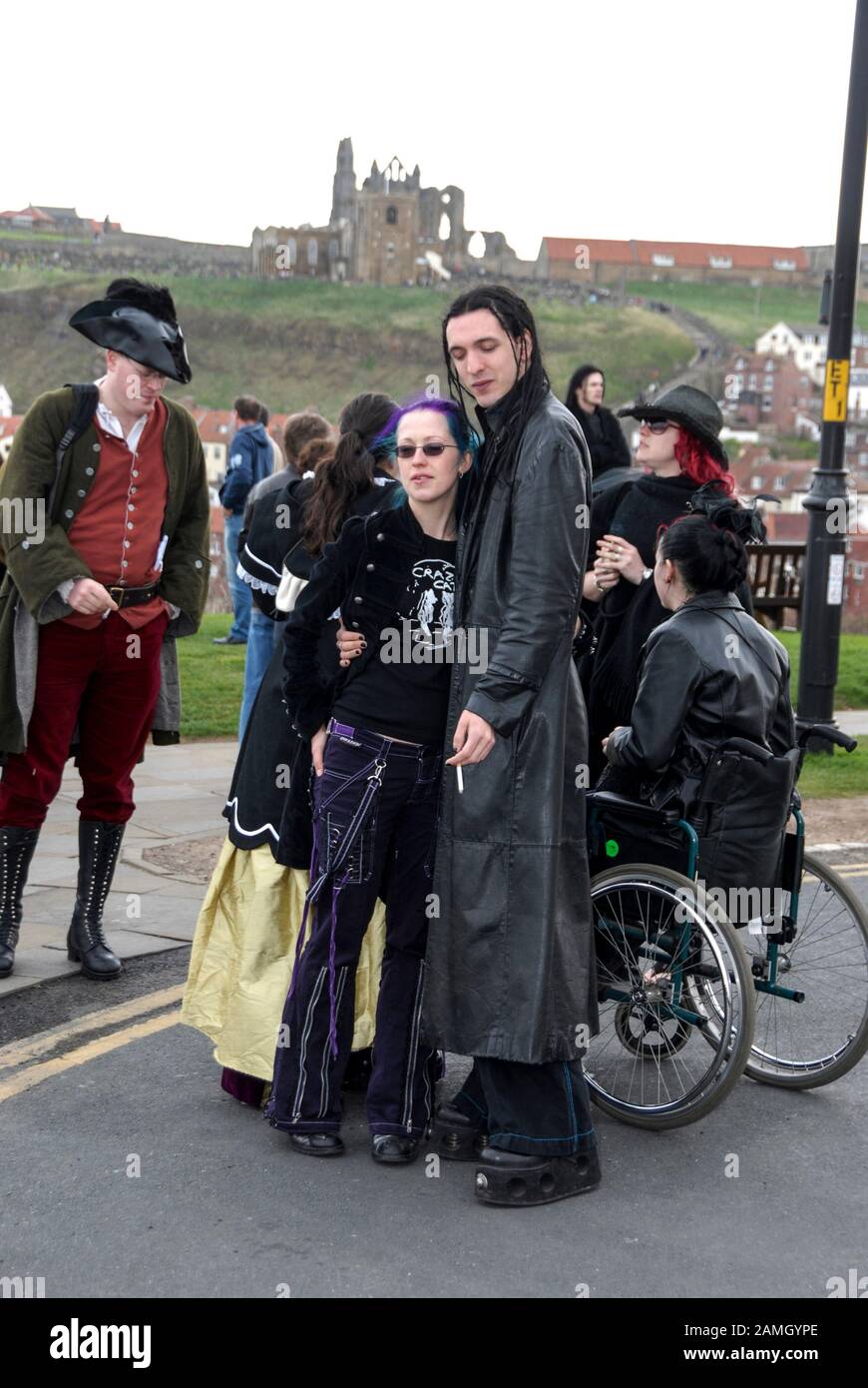 Goth Convention weekend at Whitby, North Yorkshire in Britain Hundreds ...