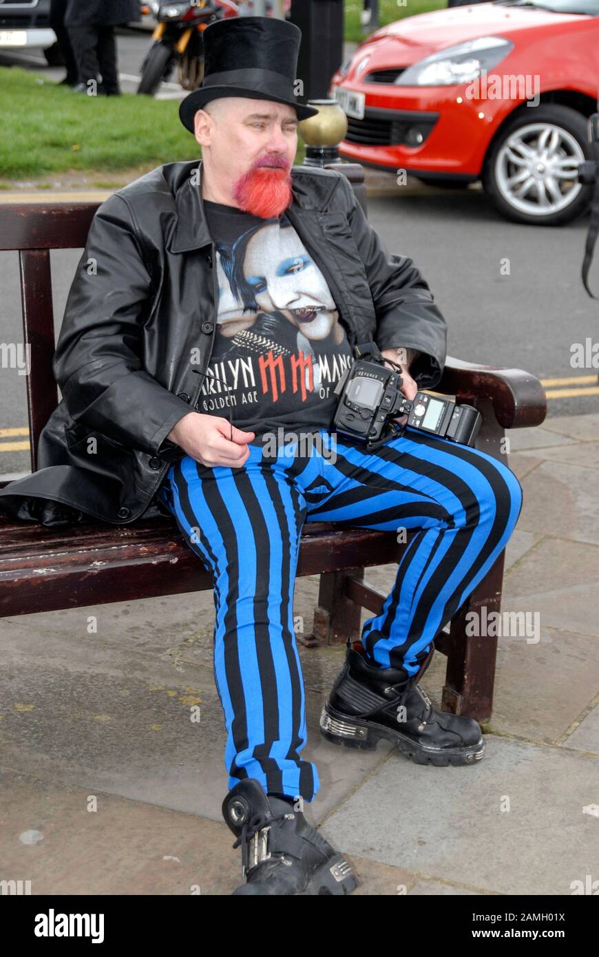 Goth Convention weekend at Whitby, North Yorkshire in Britain Hundreds ...