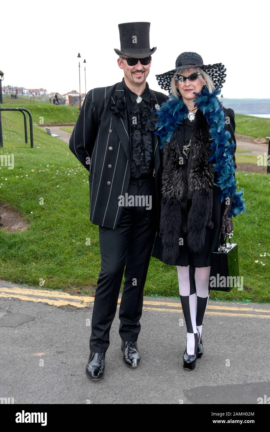 Goth Convention weekend at Whitby, North Yorkshire in Britain Hundreds ...