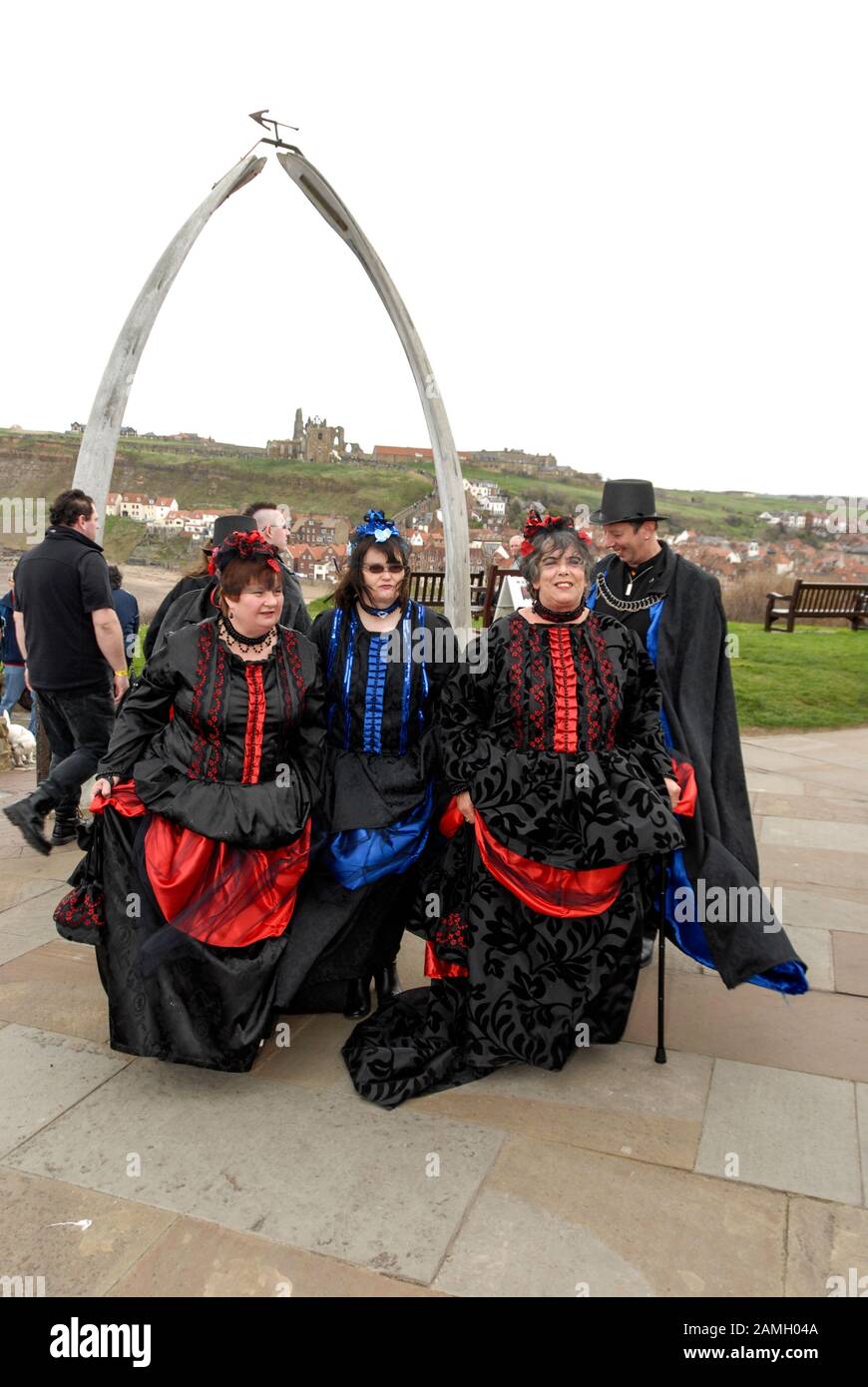 Goth Convention weekend at Whitby, North Yorkshire in Britain Hundreds ...