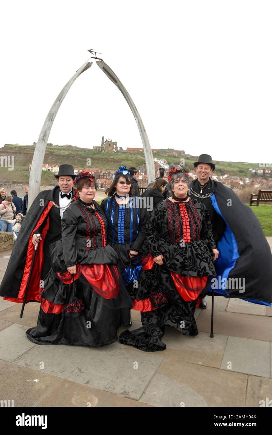 Goth Convention weekend at Whitby, North Yorkshire in Britain Hundreds ...