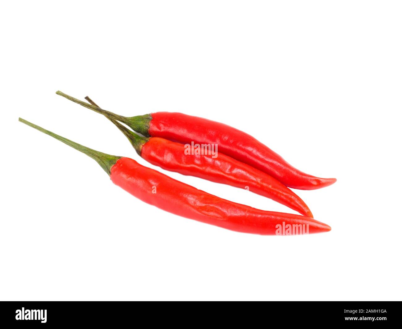 Red chili pods isolated on white background. Indian cuisine, ayurveda ...