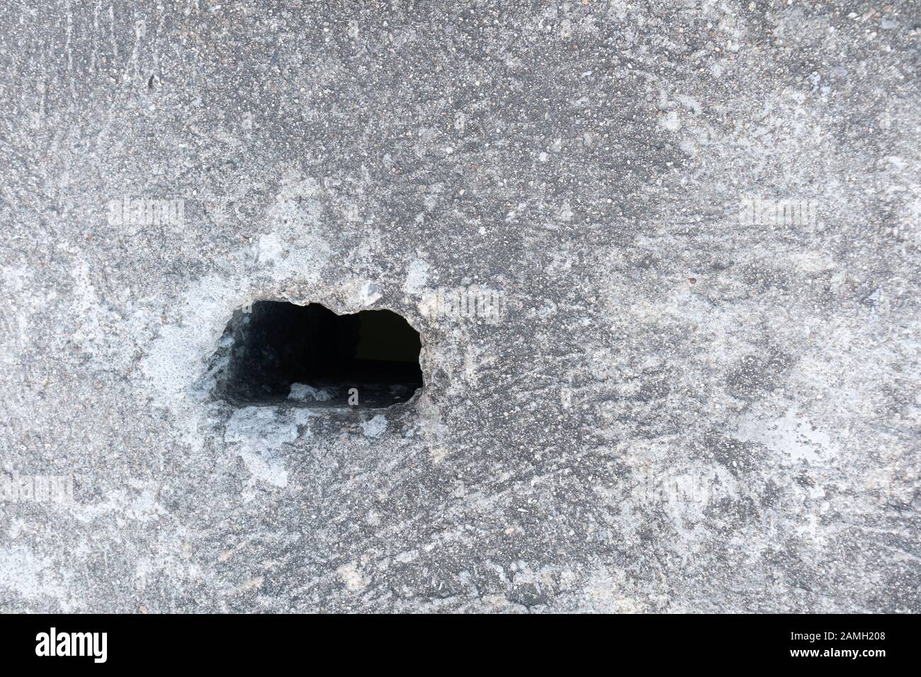 The square hole on concrete floor with pattern Stock Photo - Alamy