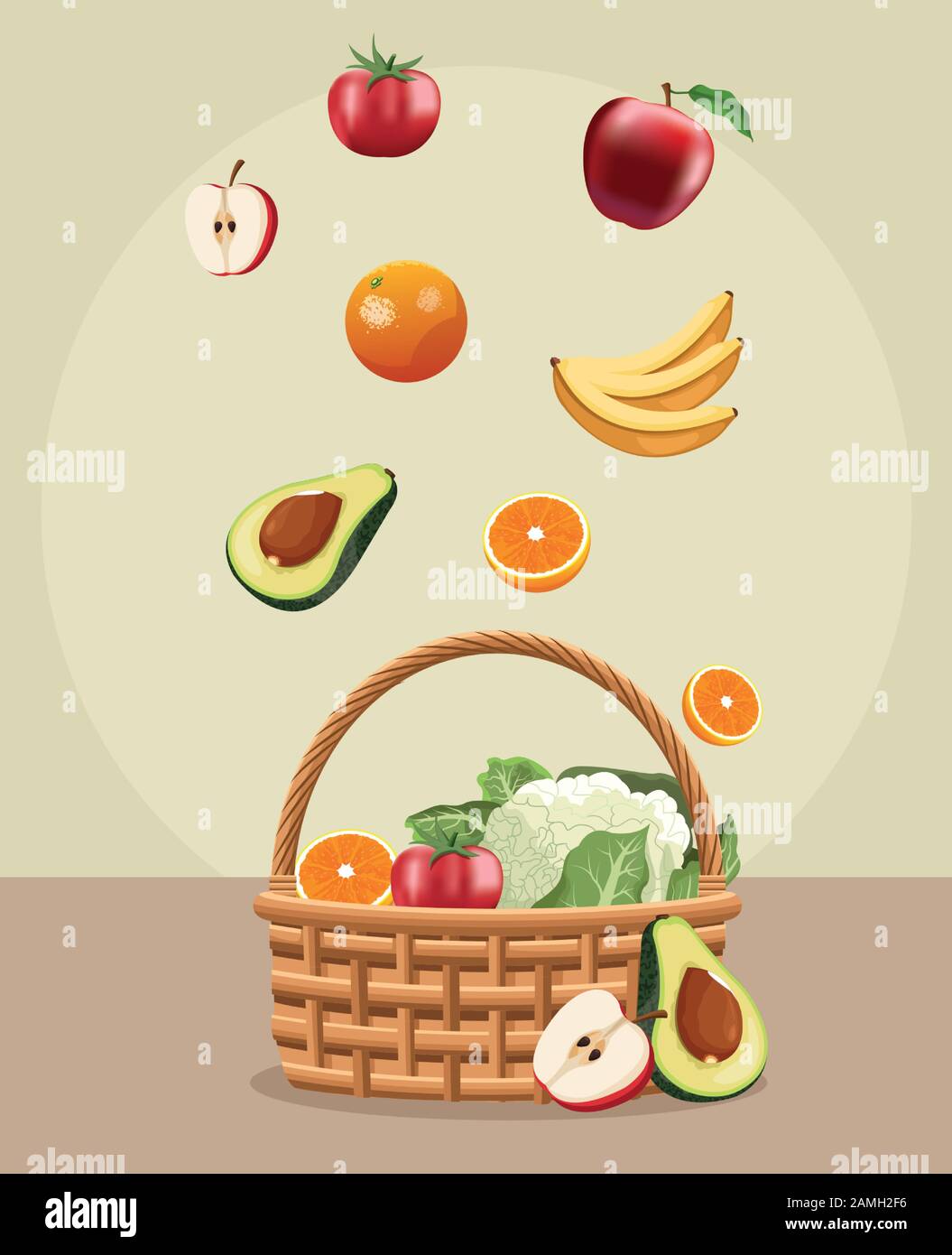 Harvesting cauliflower Stock Vector Images - Alamy