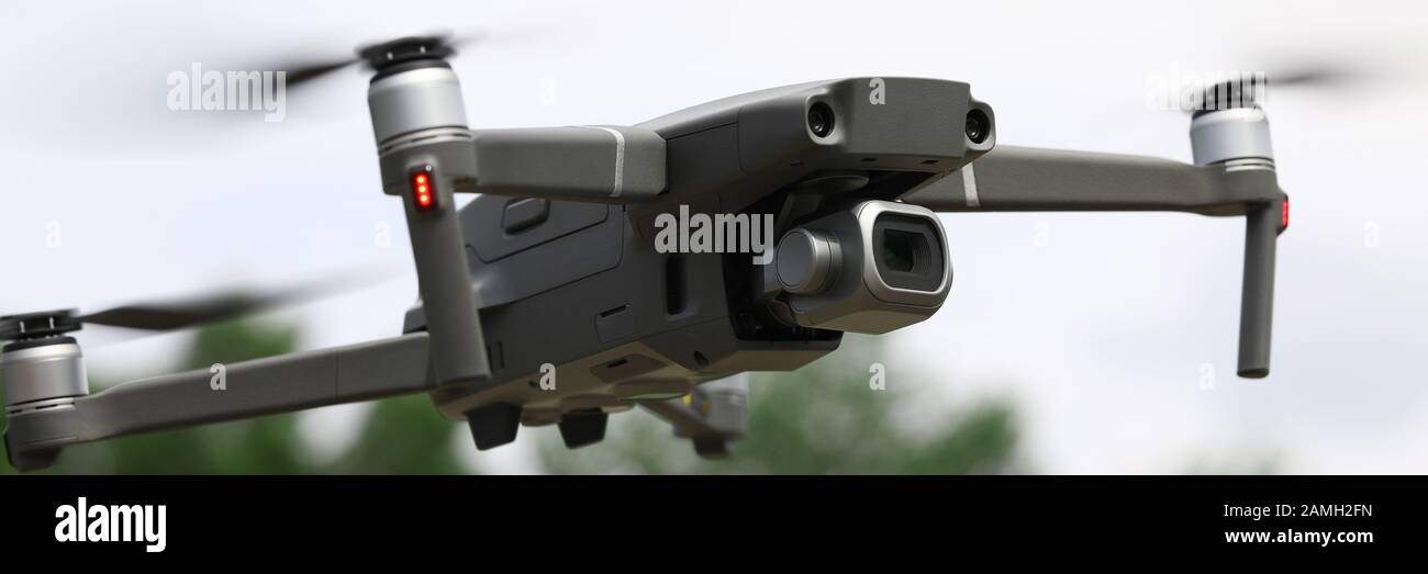 Modern drone flight Stock Photo - Alamy