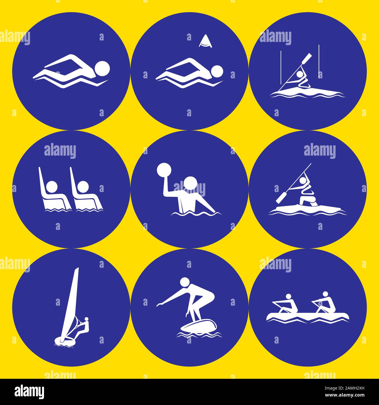 Summer Olympic sport icons set design. vector pictograph for web, print ...