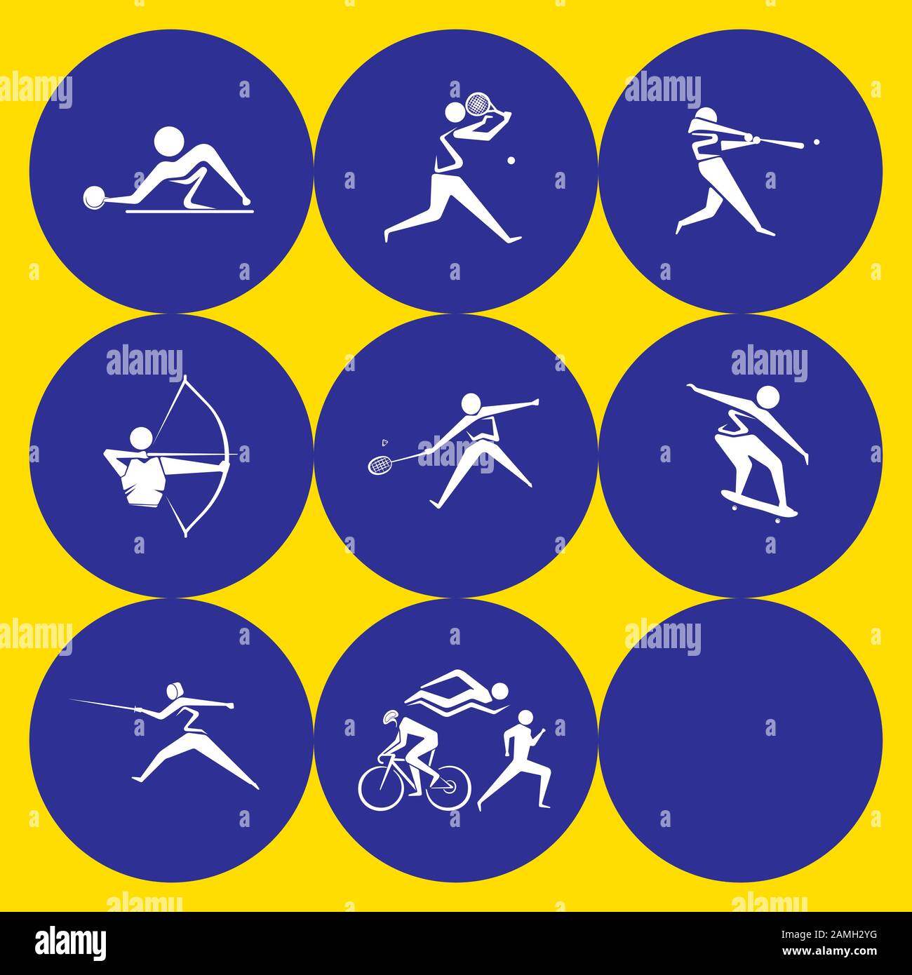 Summer Olympic sport icons set design. vector pictograph for web, print ...