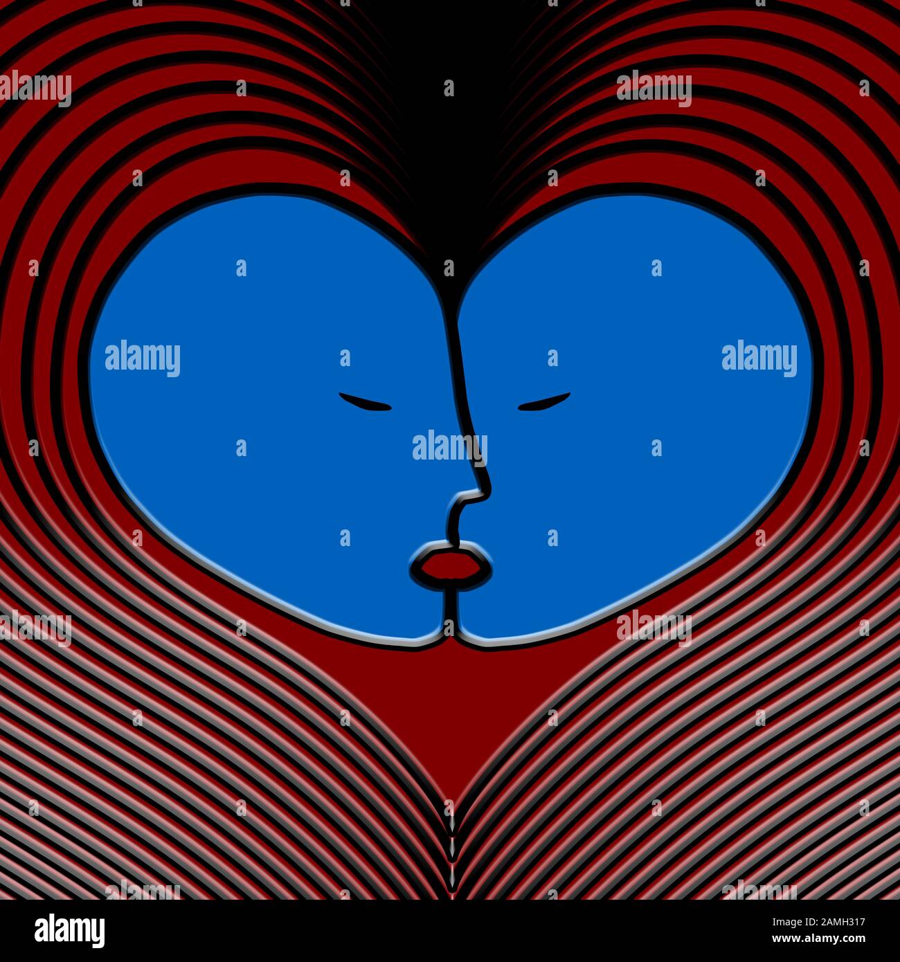 Two face optical illusion hi-res stock photography and images - Alamy