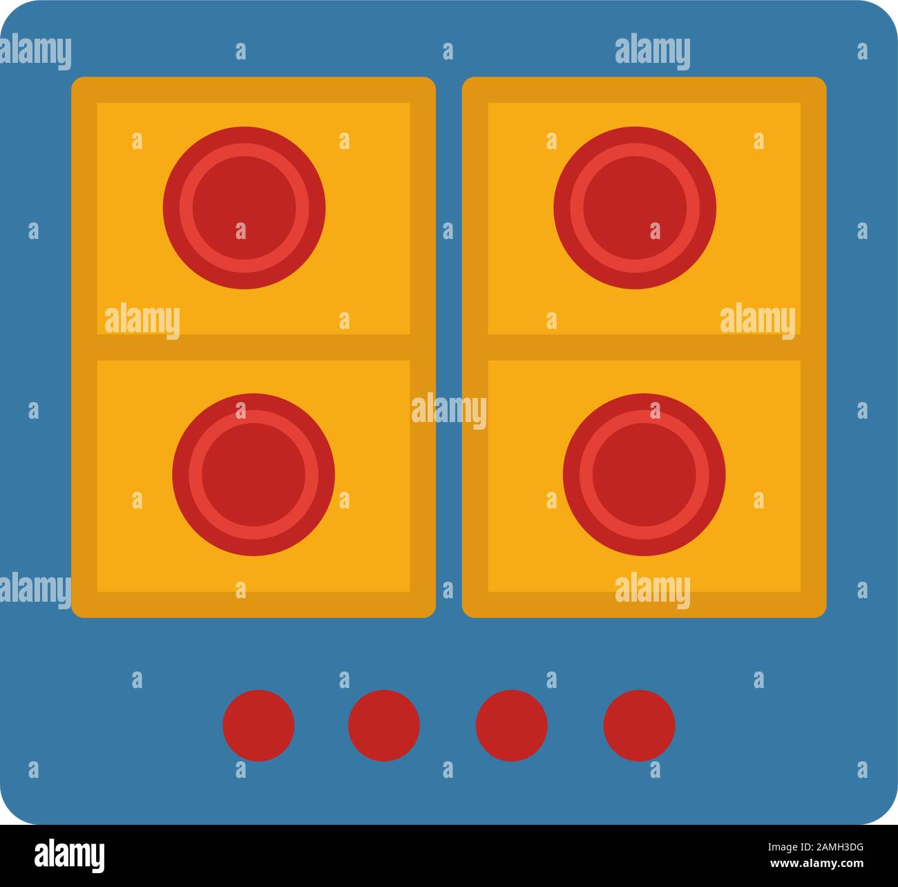 Gas Hob icon. Simple flat element from household collection. Creative ...