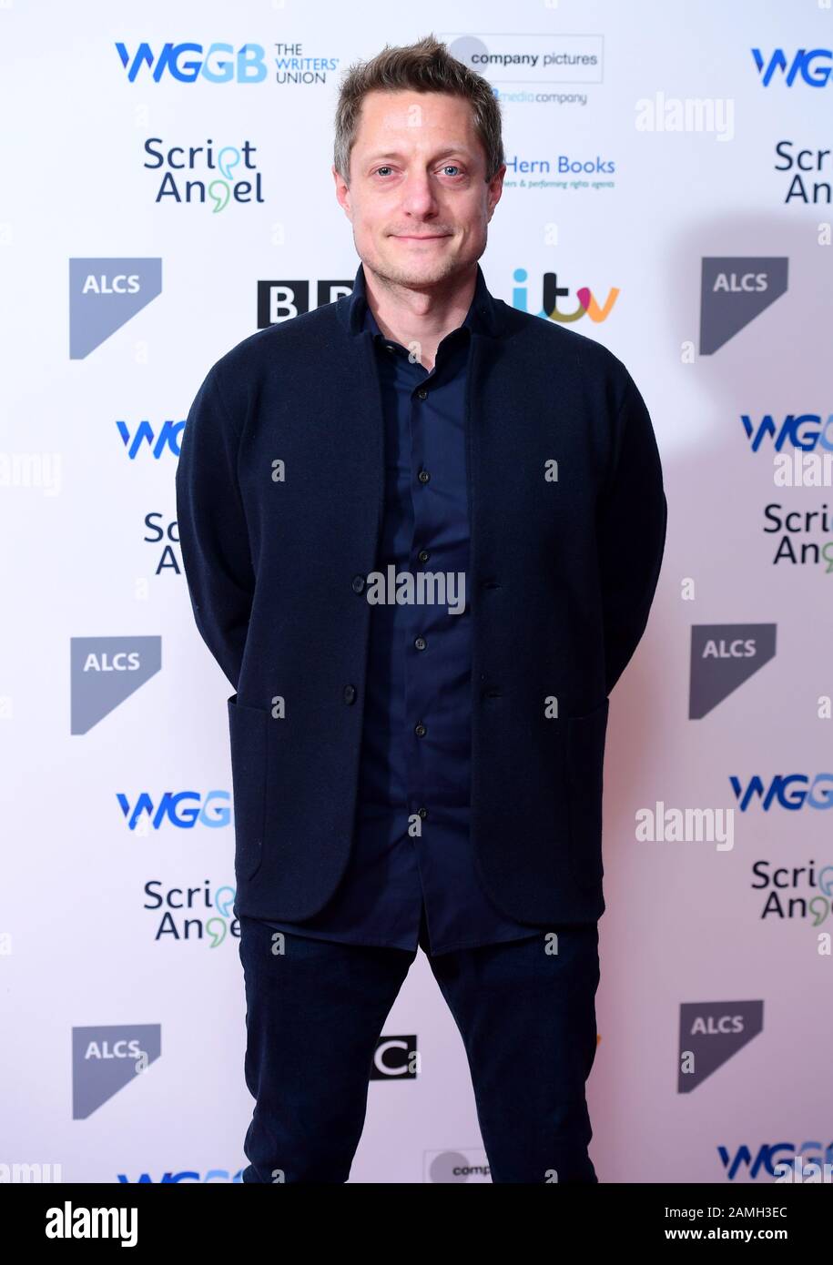 Rowan Joffe arrives at The Writers' Guild Awards 2020 held at the Royal ...