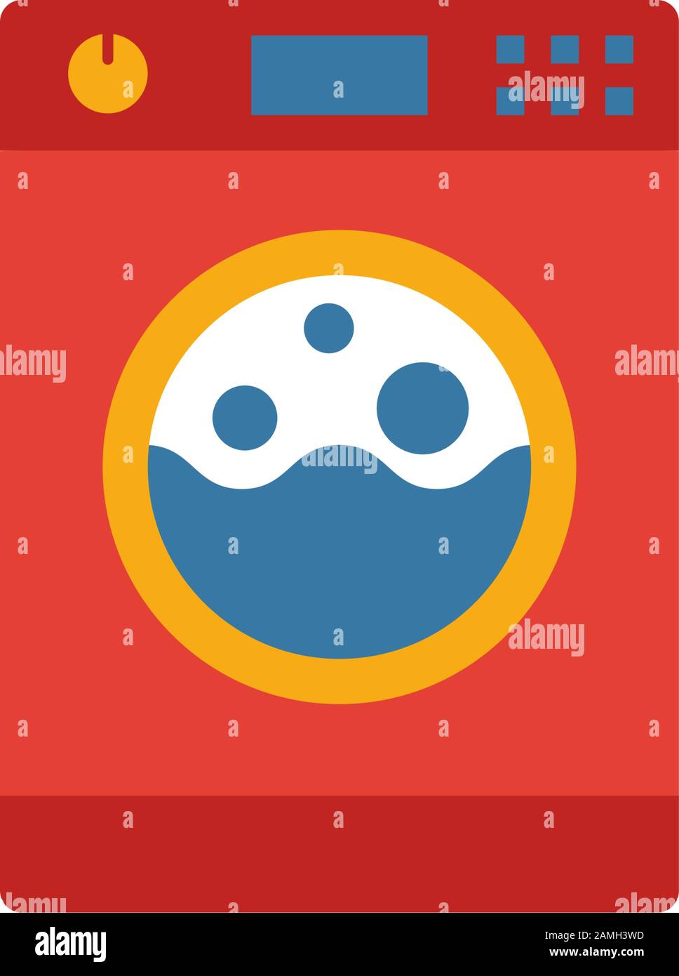 Washing Machine icon. Simple flat element from household collection ...