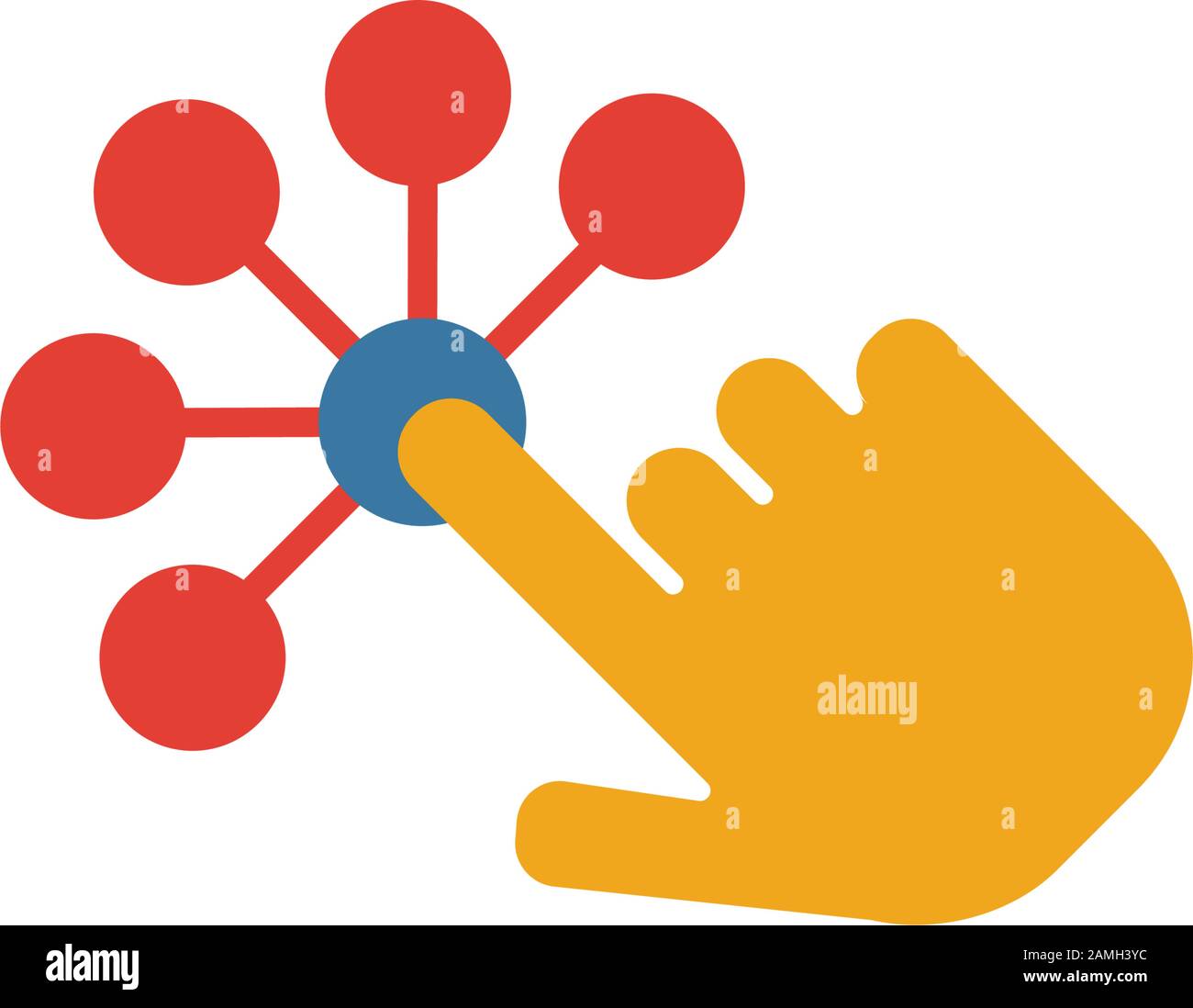 Touchpoint icon. Simple flat element from customer service collection ...