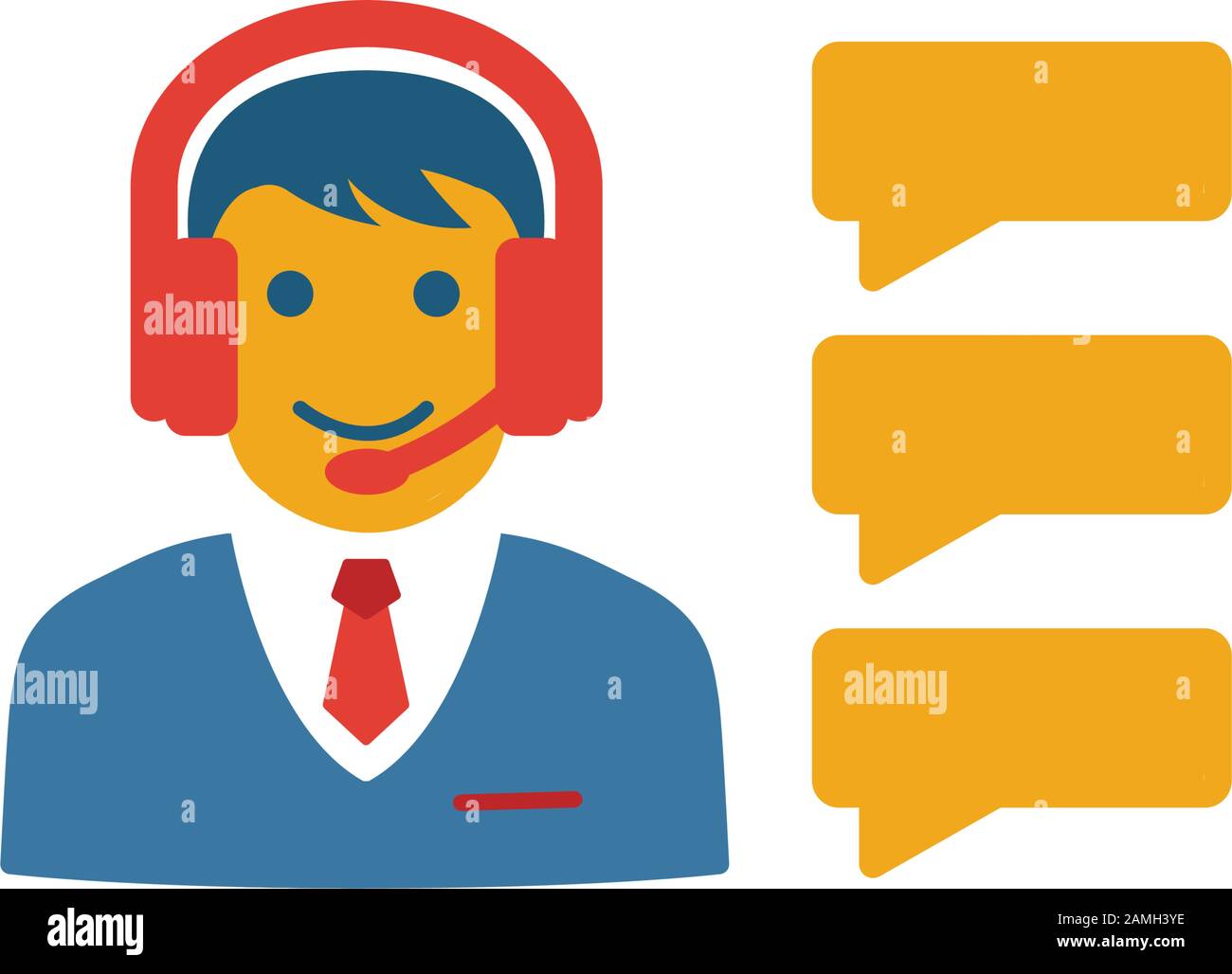 Customer Support icon. Simple flat element from customer service ...