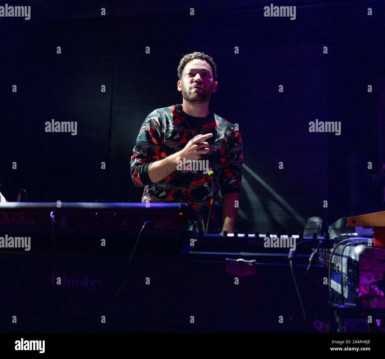 New York, NY - January 9, 2020: Taylor McFerrin performs as part of ...