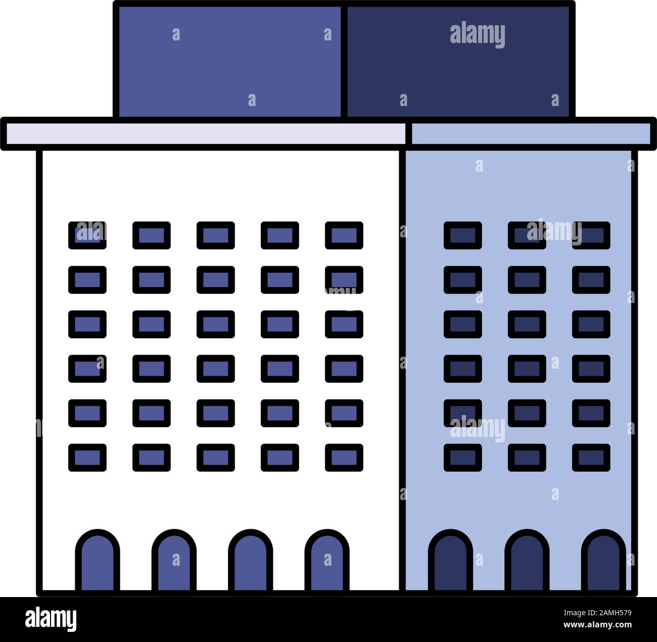 bank finance building in white background vector illustration design ...