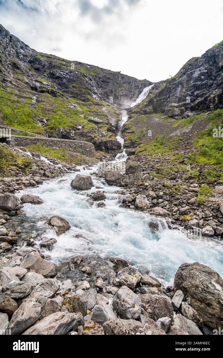 Beautiful mountain river near Trollstigen in Norway Stock Photo - Alamy