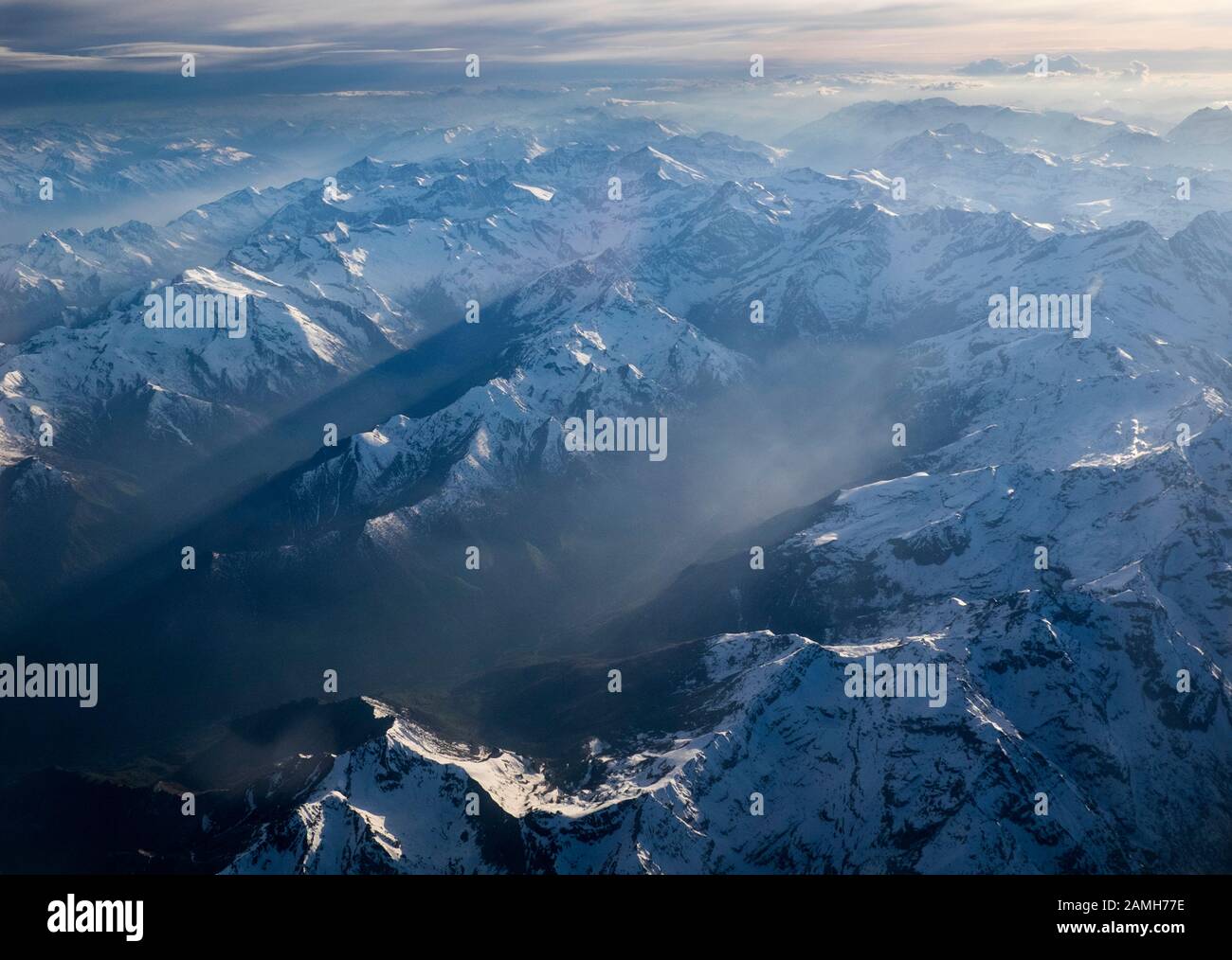 Aerial alps sunset hi-res stock photography and images - Alamy