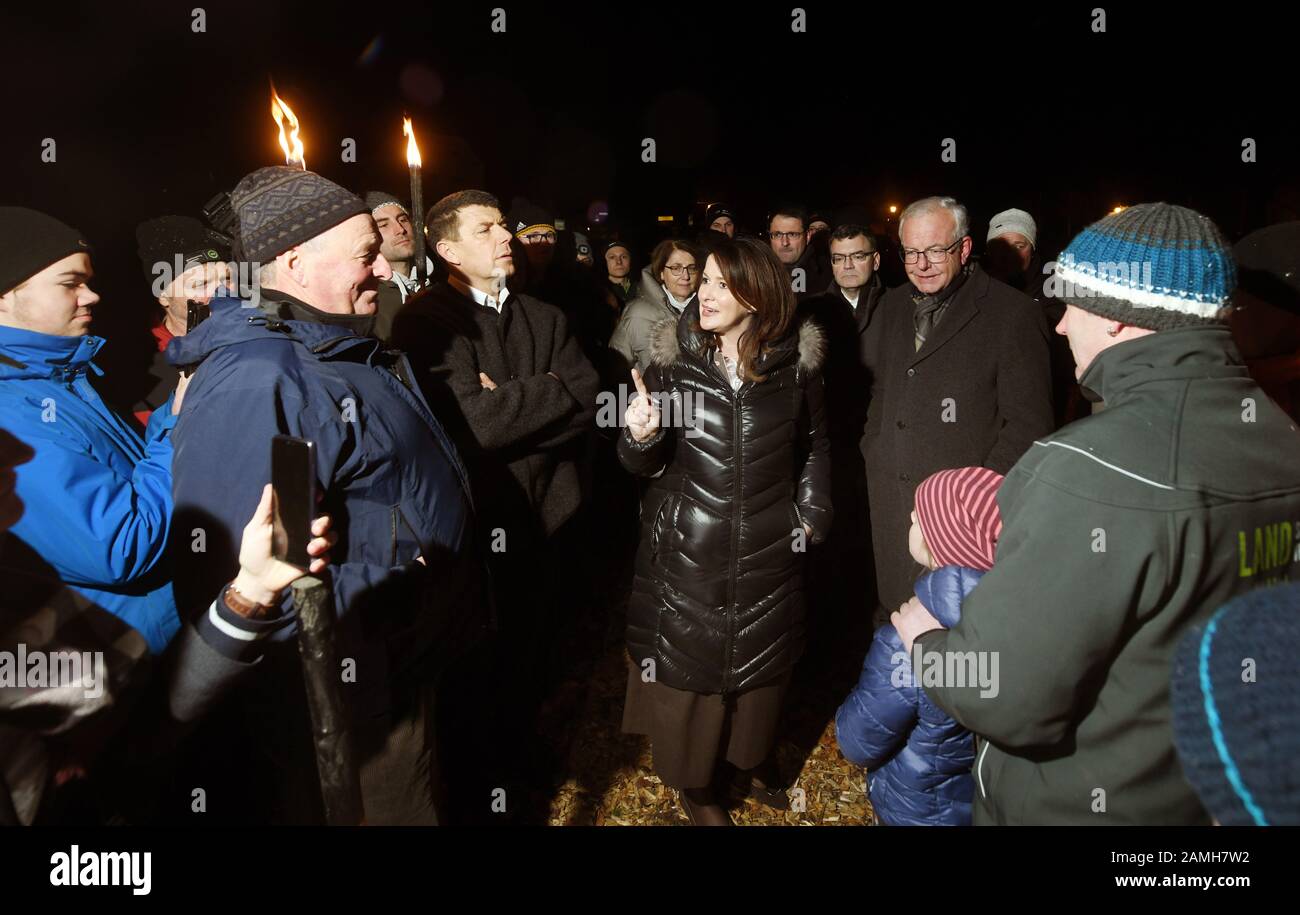 Seeon, Germany. 13th Jan, 2020. Michaela Kaniber (CSU, 3rd from right ...